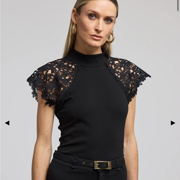 Generation Love | Tops | Michelle Lace Combo Top In Blackgeneration ...